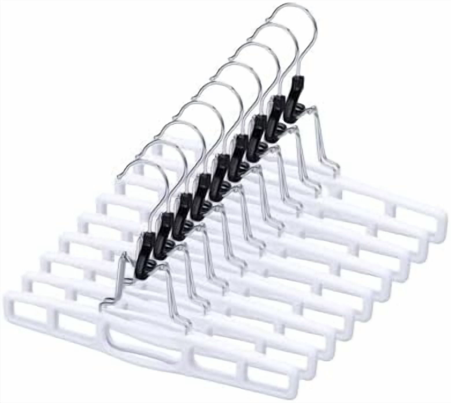12 Pack Pants-Hangers Skirt-Hangers, Plastic Pant-Hangers-for-Women Men ...