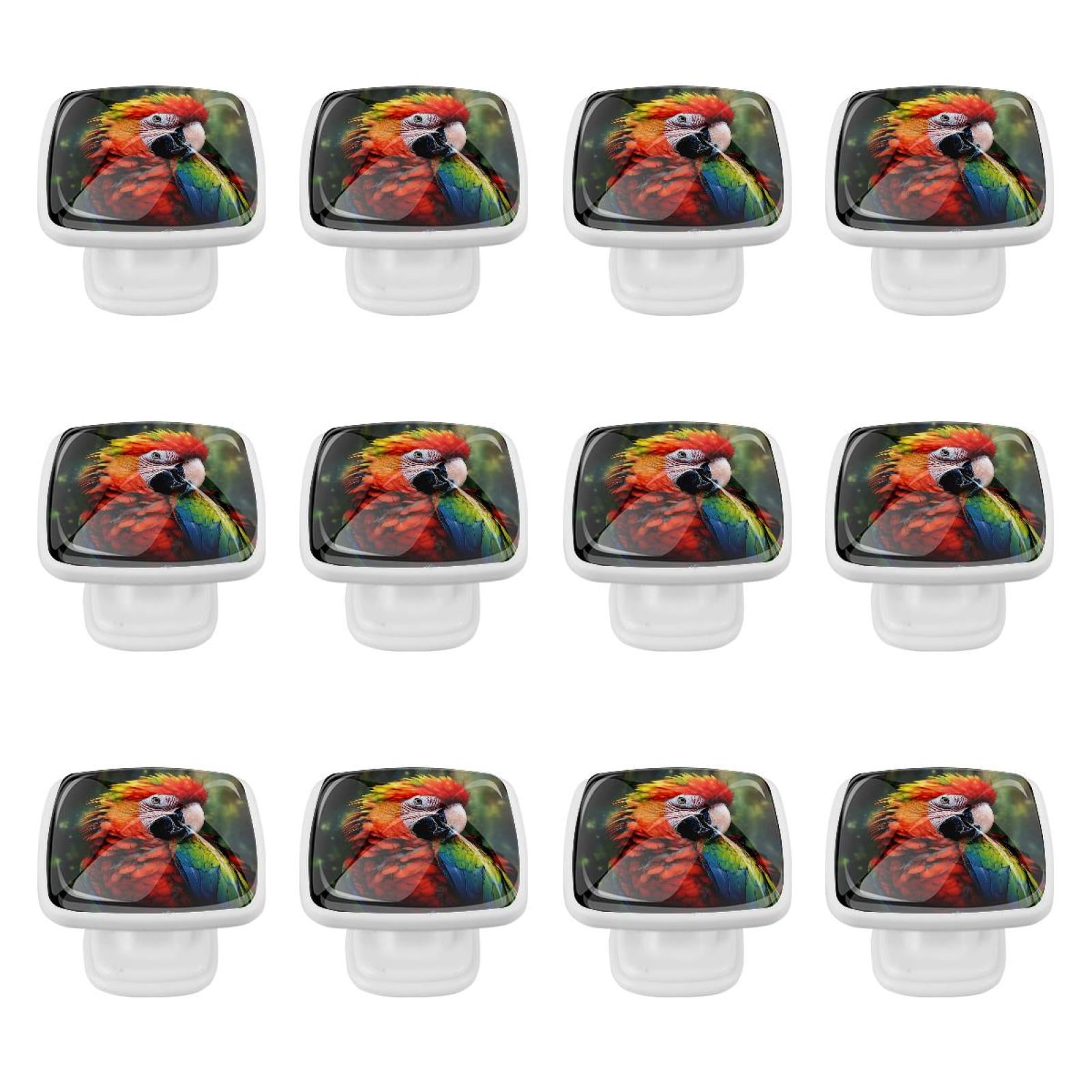 12 Pack Parrot Square Cabinet Knobs Kitchen Cabinet Pulls Cupboard ...