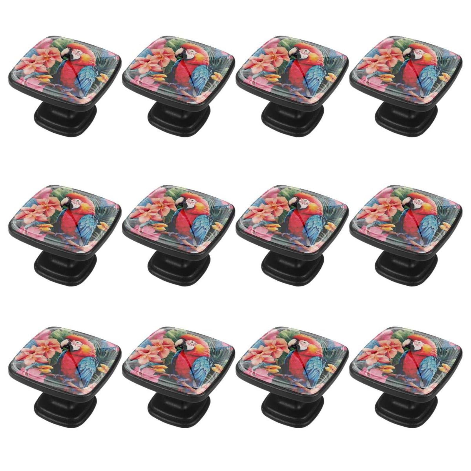 12 Pack Parrot Square Cabinet Knobs Kitchen Cabinet Pulls Cupboard ...