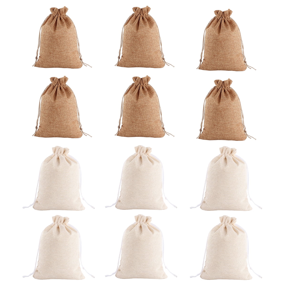 12-Pack Party Favor Bags - Mini Canvas Drawstring Treat Gift Pouches ...