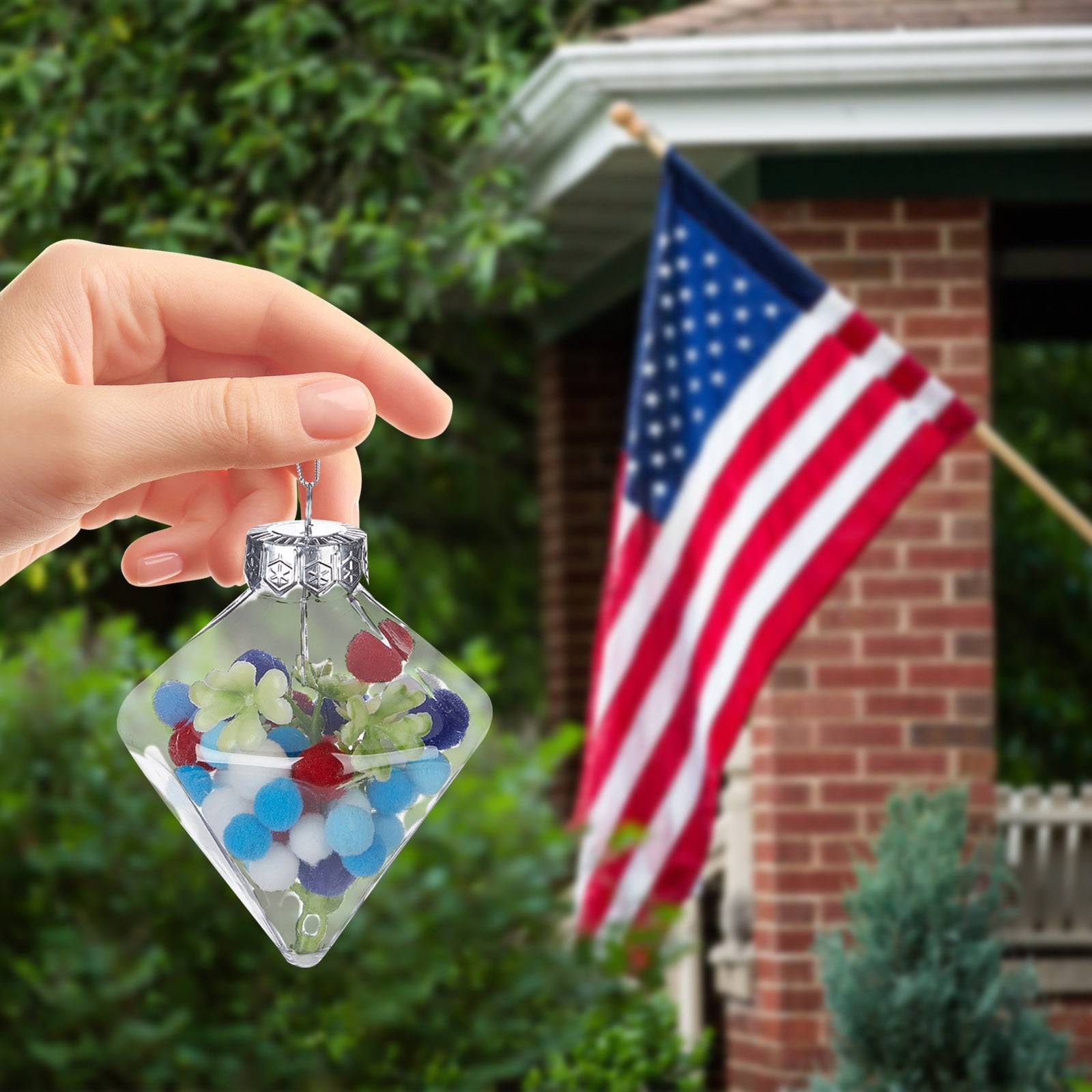12-Pack Patriotic Hanging Ornaments - 3.1 Inch Independence Day ...