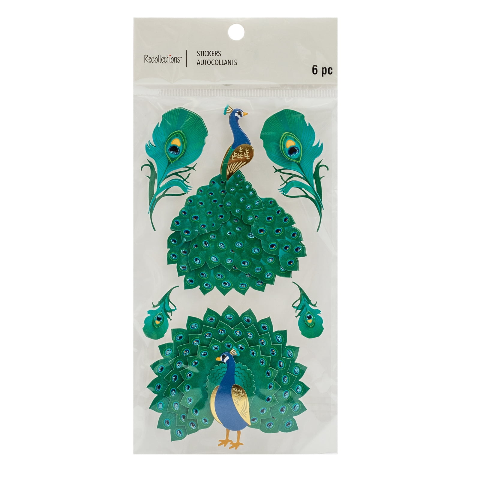 12 Pack: Peacock Stickers by Recollections™ - Walmart.com
