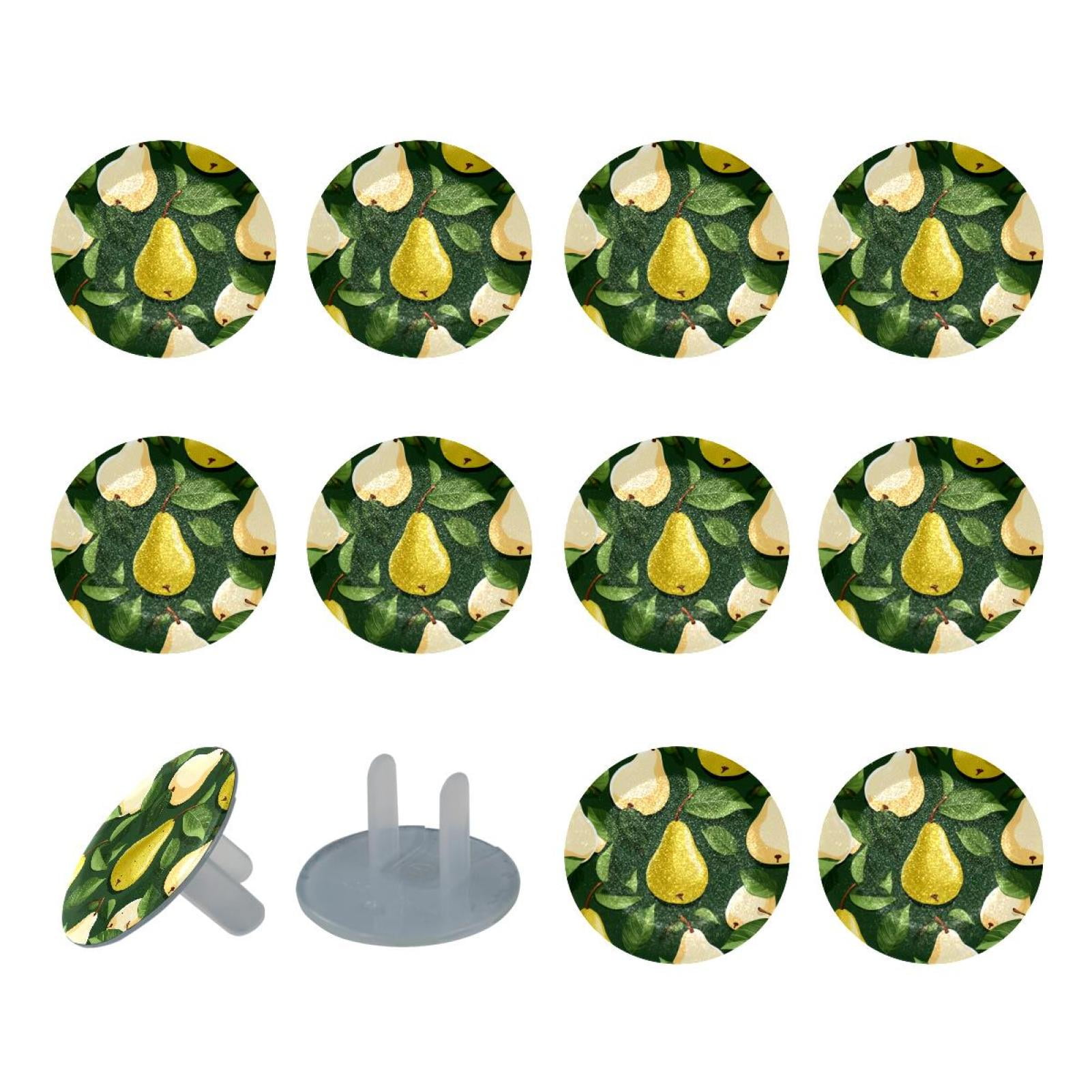 12 Pack Pear Outlet Covers Baby Proofing Socket Protectors Child Safety ...
