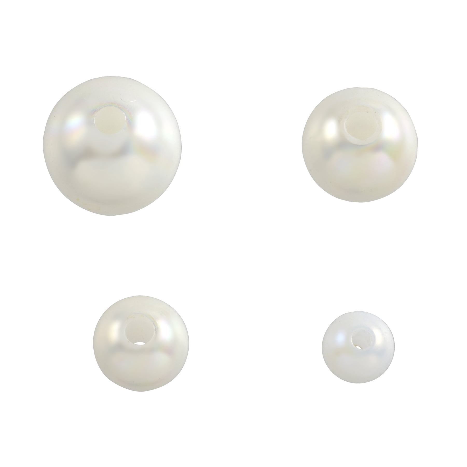 12 Pack: Pearl Plastic Round Beads by Bead Landing™ - Walmart.com