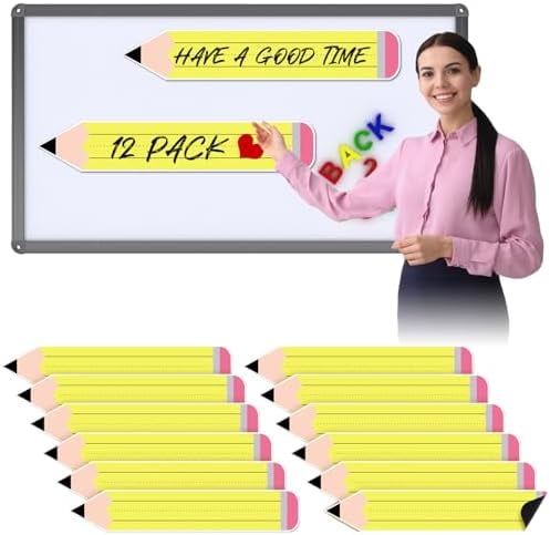 12 Pack Pencil Shaped Magnetic Dry Erase Sentence Strips Teachers ...