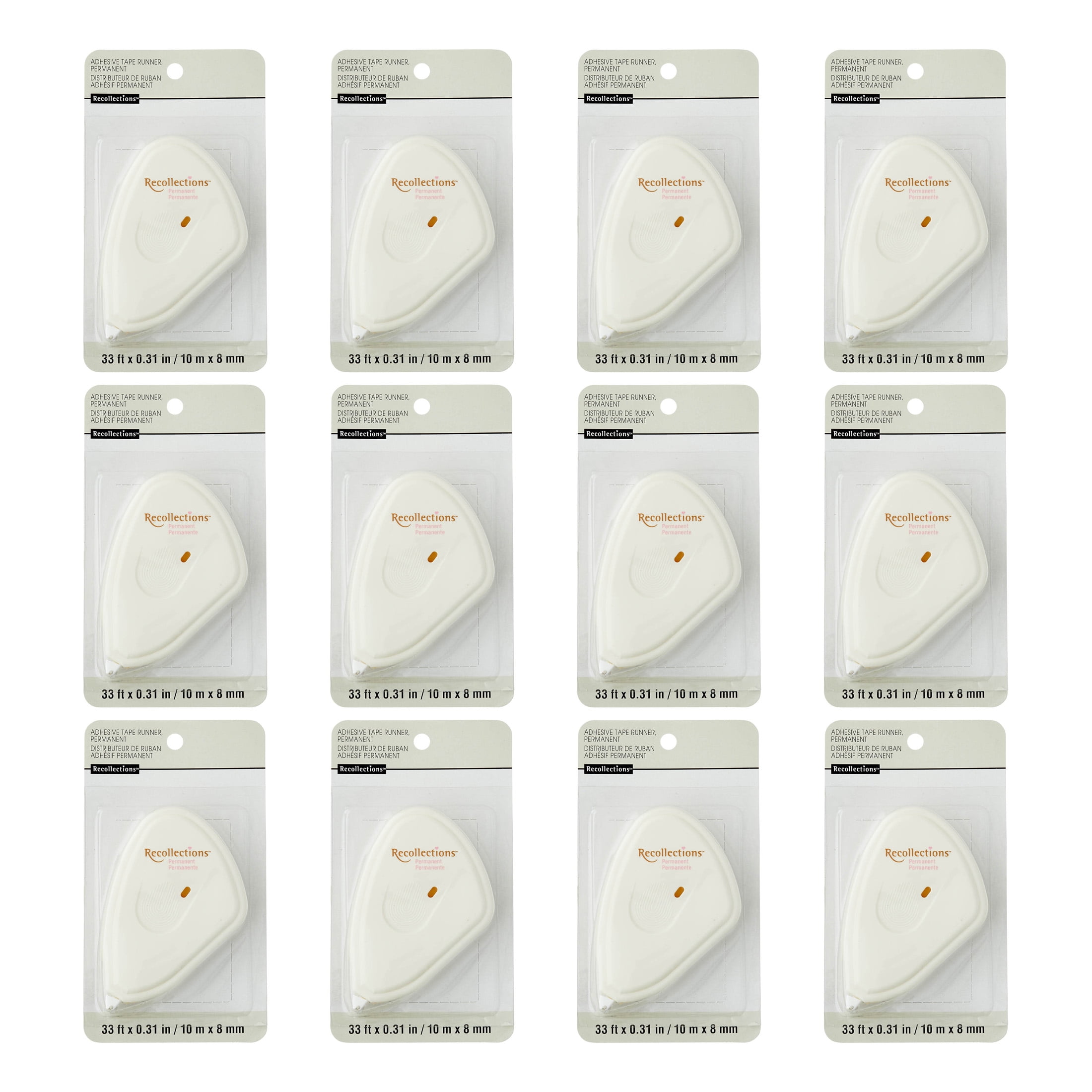 Recollections Permanent Adhesive Tape Runner, 12 Pack - Walmart.com