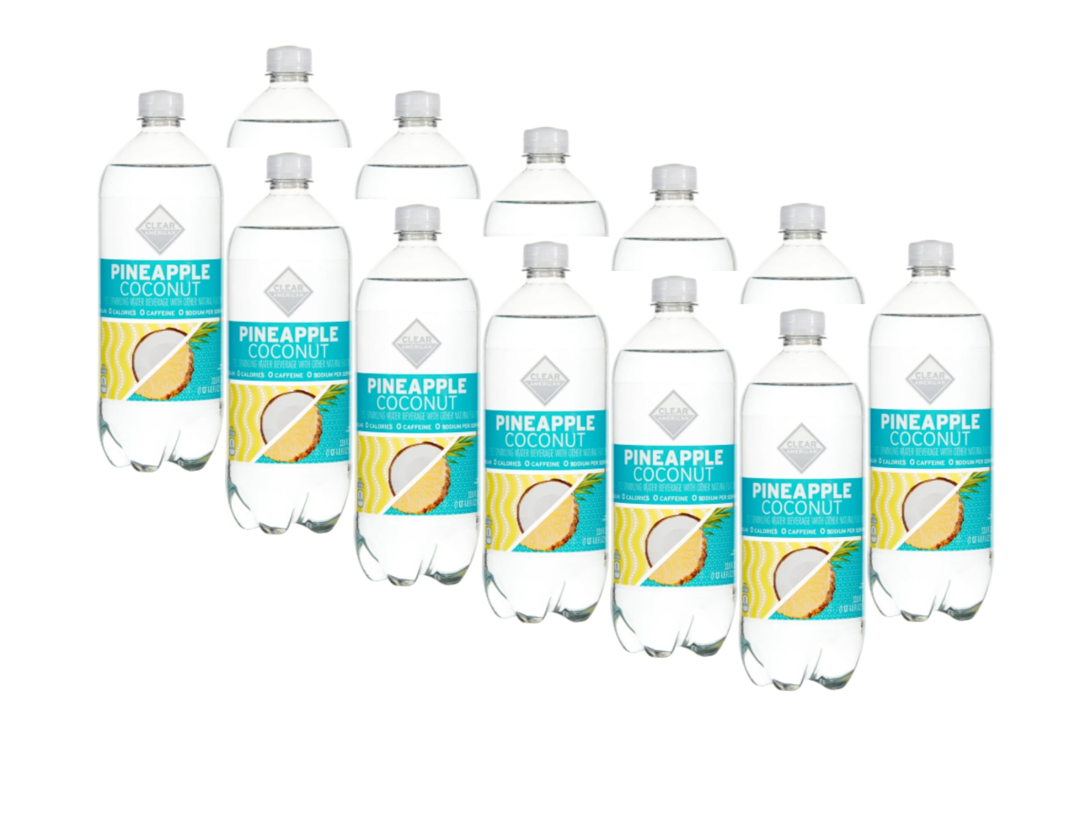 (12 Pack)- Pineapple Coconut Sparkling Water, 33.8 Fl Oz, Bottle - Walmart.com