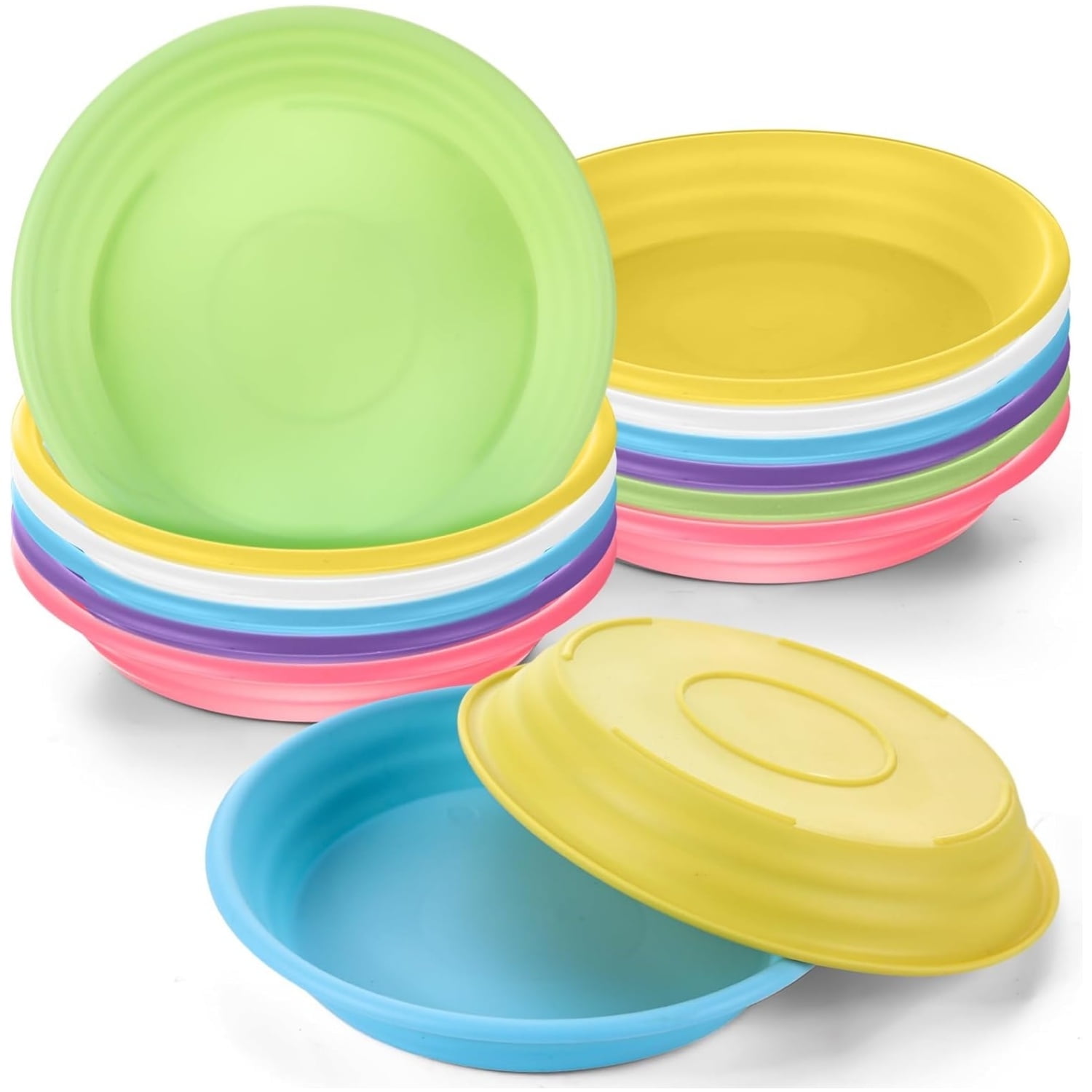 12 Pack Plant Saucer 4 inch Heavy Duty Plastic Plant Saucer Flower ...