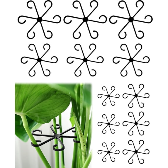 12-Pack Plant Stem Support Stakes 4 Sizes Reusable Plastic Climbing ...