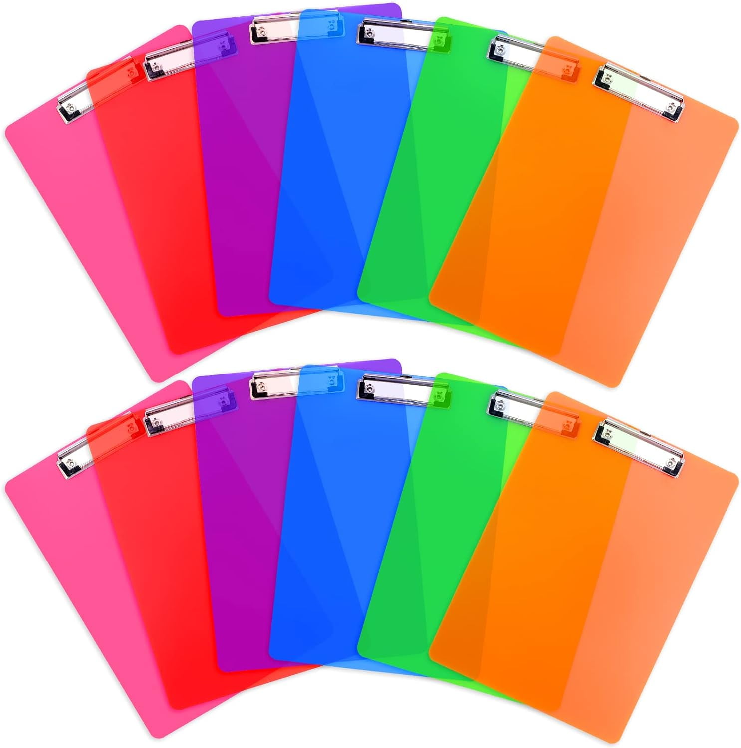 12 Pack Plastic Clipboards,Clip Boards 12.5'' x 9'' with Low Profile ...