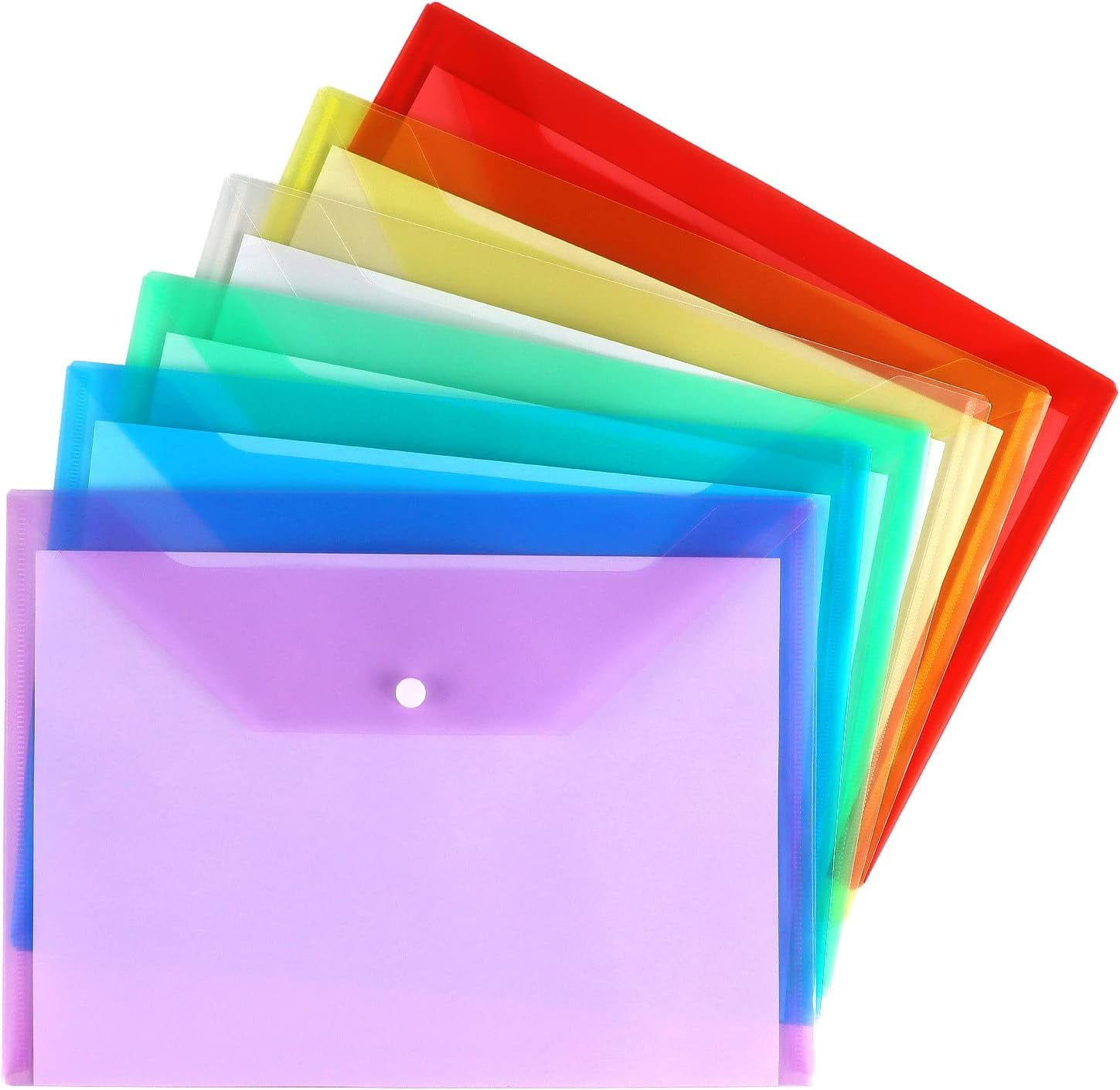12 Pack Plastic Envelopes Poly Envelope Folder Clear Plastic Reusable ...