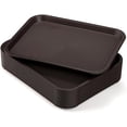 12 Pack Plastic Fast Food Trays, 13.7 x 10.5 Inch Rectangular Cafeteria ...