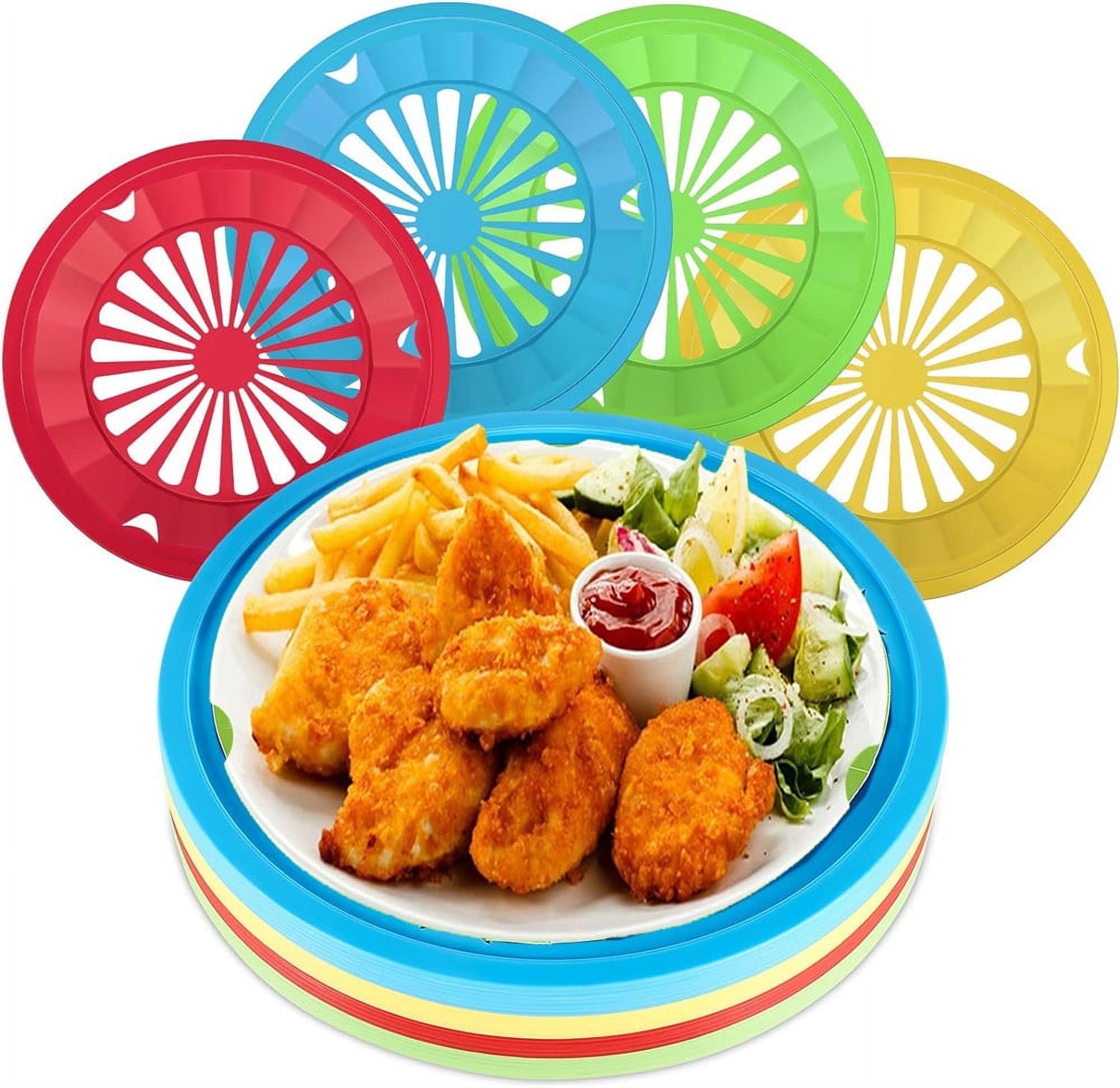 12 Pack Plastic Paper Plate Holders 10.6 Inch Reusable Paper Plate ...