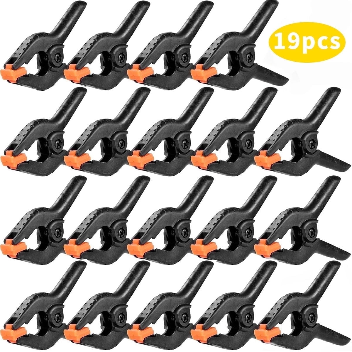 WLGJL 19 Pack Plastic Spring Clamps, 3 inch Small Heavy Duty Clips for ...
