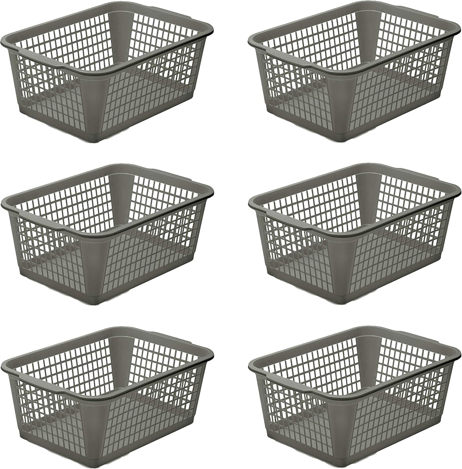 12-Pack Plastic Storage Baskets for Organizing Office Drawers, Desktops ...