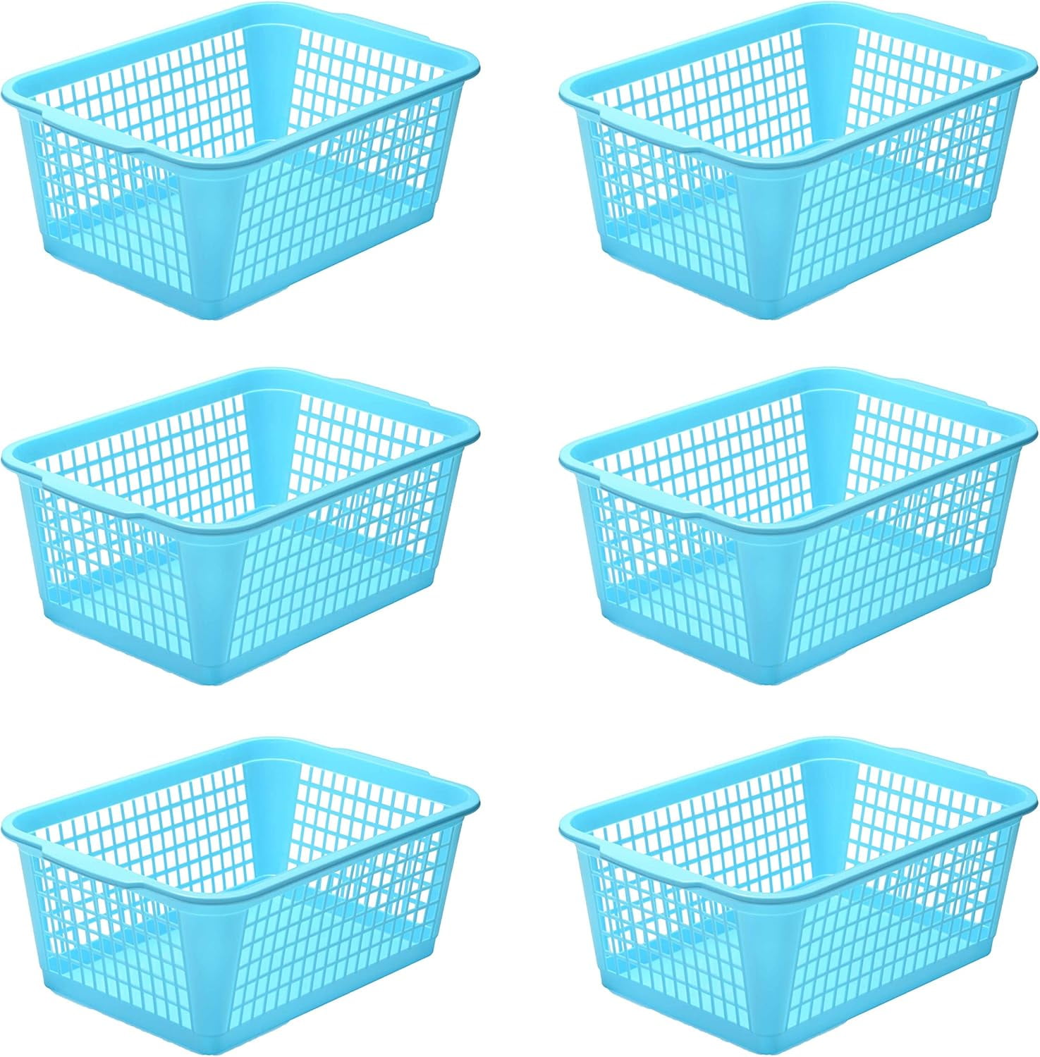 12-Pack Plastic Storage Baskets For Organizing Office Drawers, Desktops ...