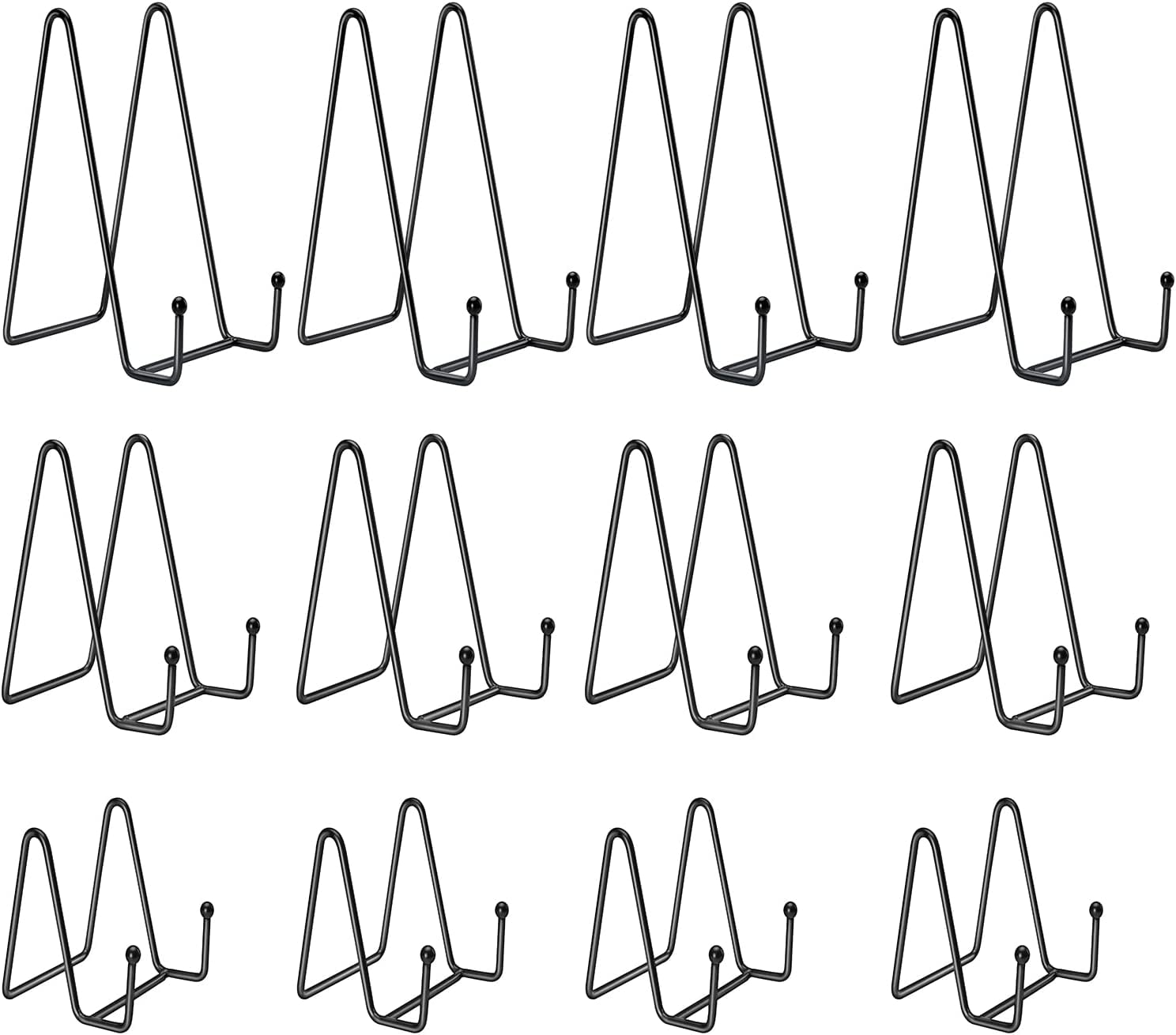 12 Pack Plate Stands for Display, 6 Inch 4 Inch 3 Inch Plate Holder ...