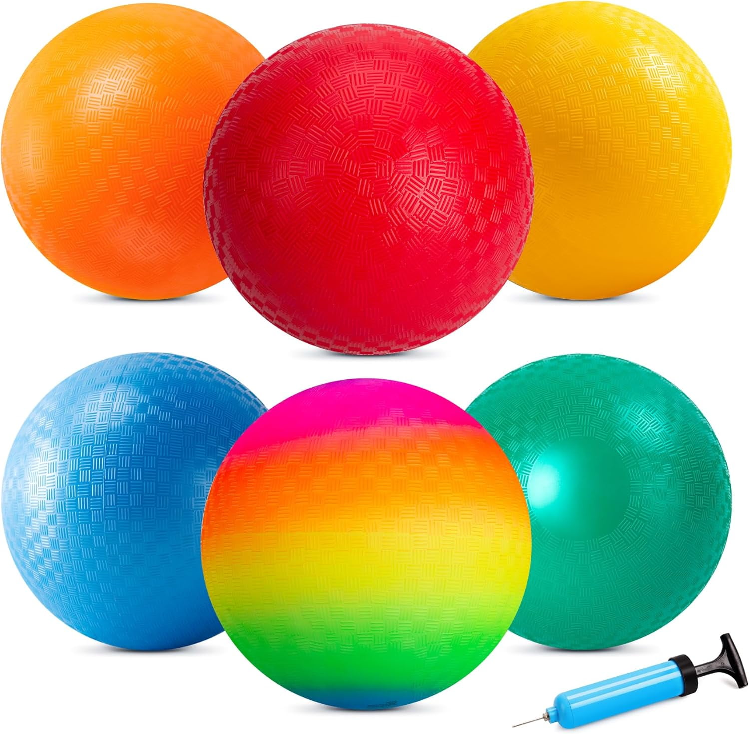 12 Pack Playground Balls Dodgeball Set, 8.5 Inch Dodge Ball Kickball ...