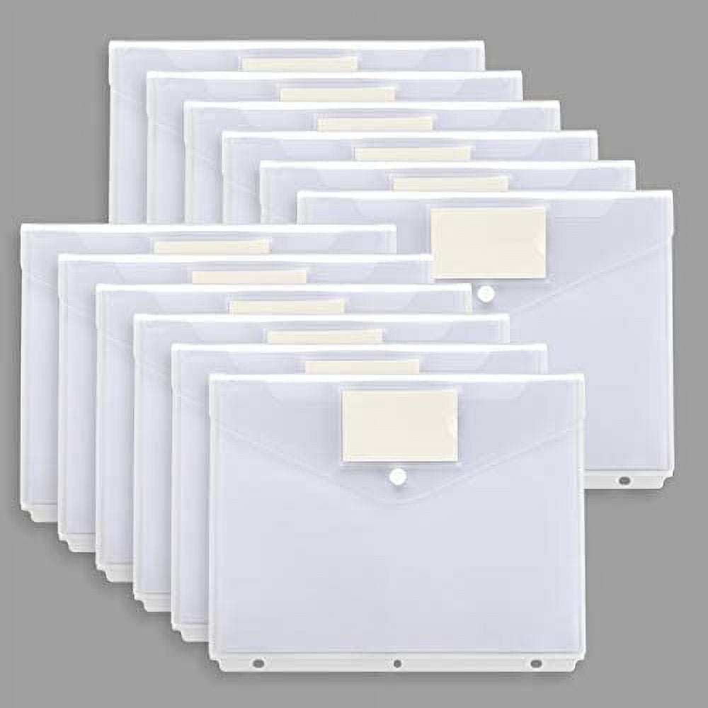 12 Pack Poly Binder Pocket Side Loadingletter Size Pocket Folders Poly Envelopes Clear