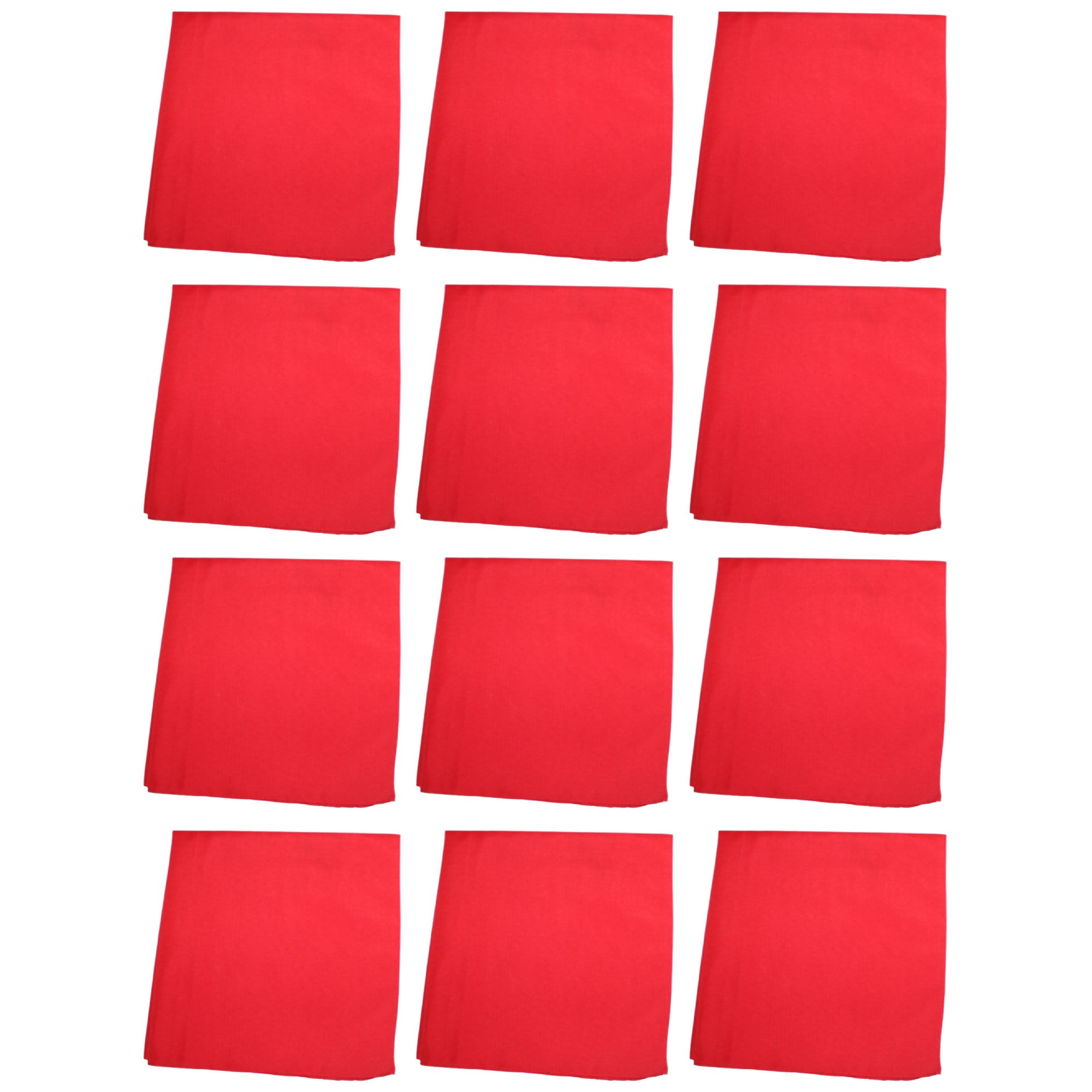 12 Pack Polyester Bandanas in Plain Colors Ideal for Work or Events ...