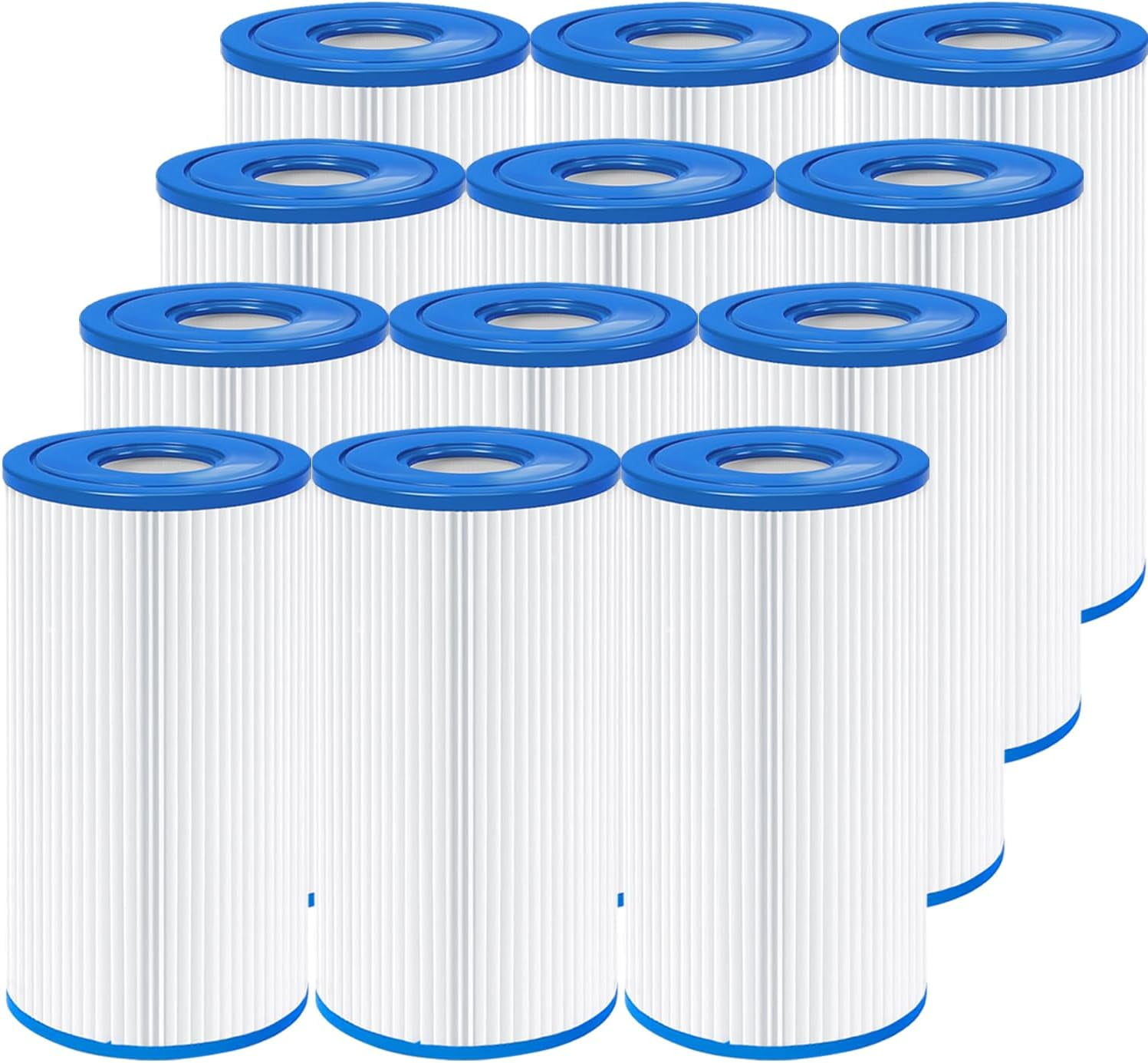 12 Pack Pool Filter Cartridge for Type A or C, Compatible with Intex ...