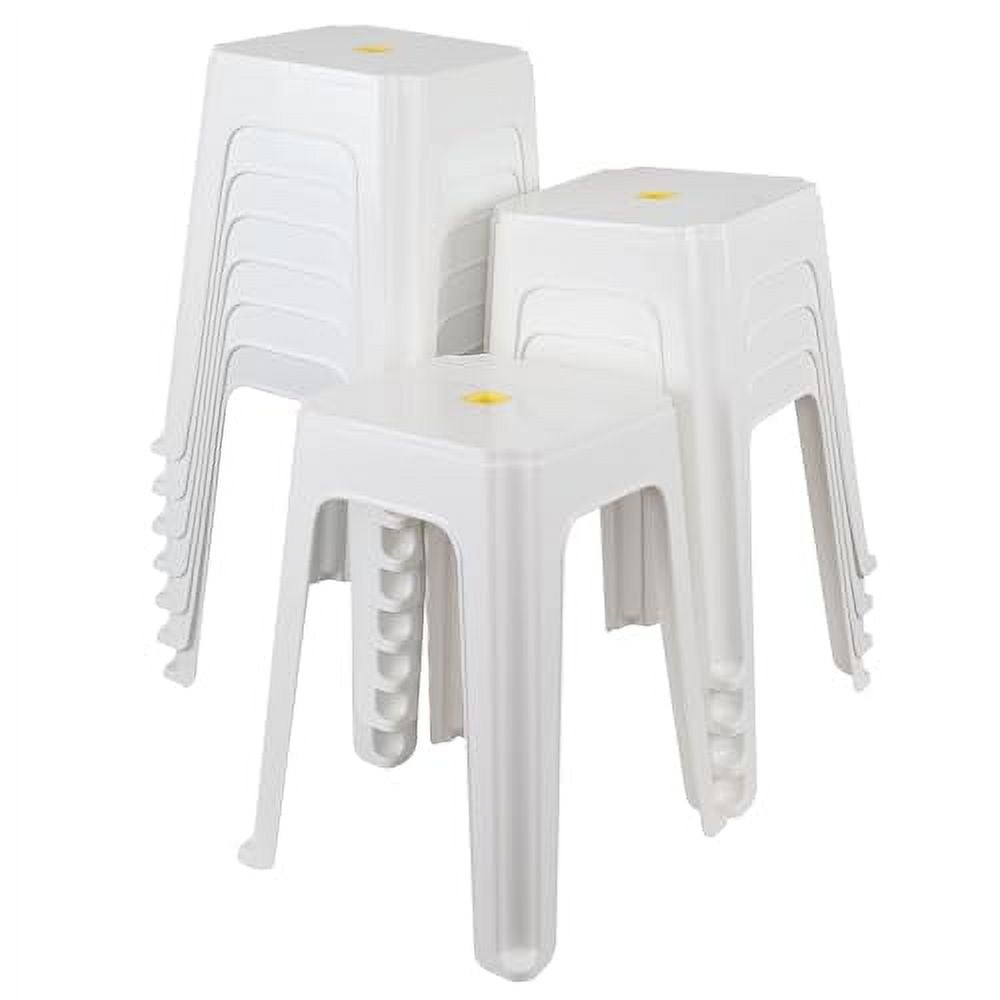 12-Pack Portable Stackable Plastic Stool, 18.7 Inch Plastic Stack ...