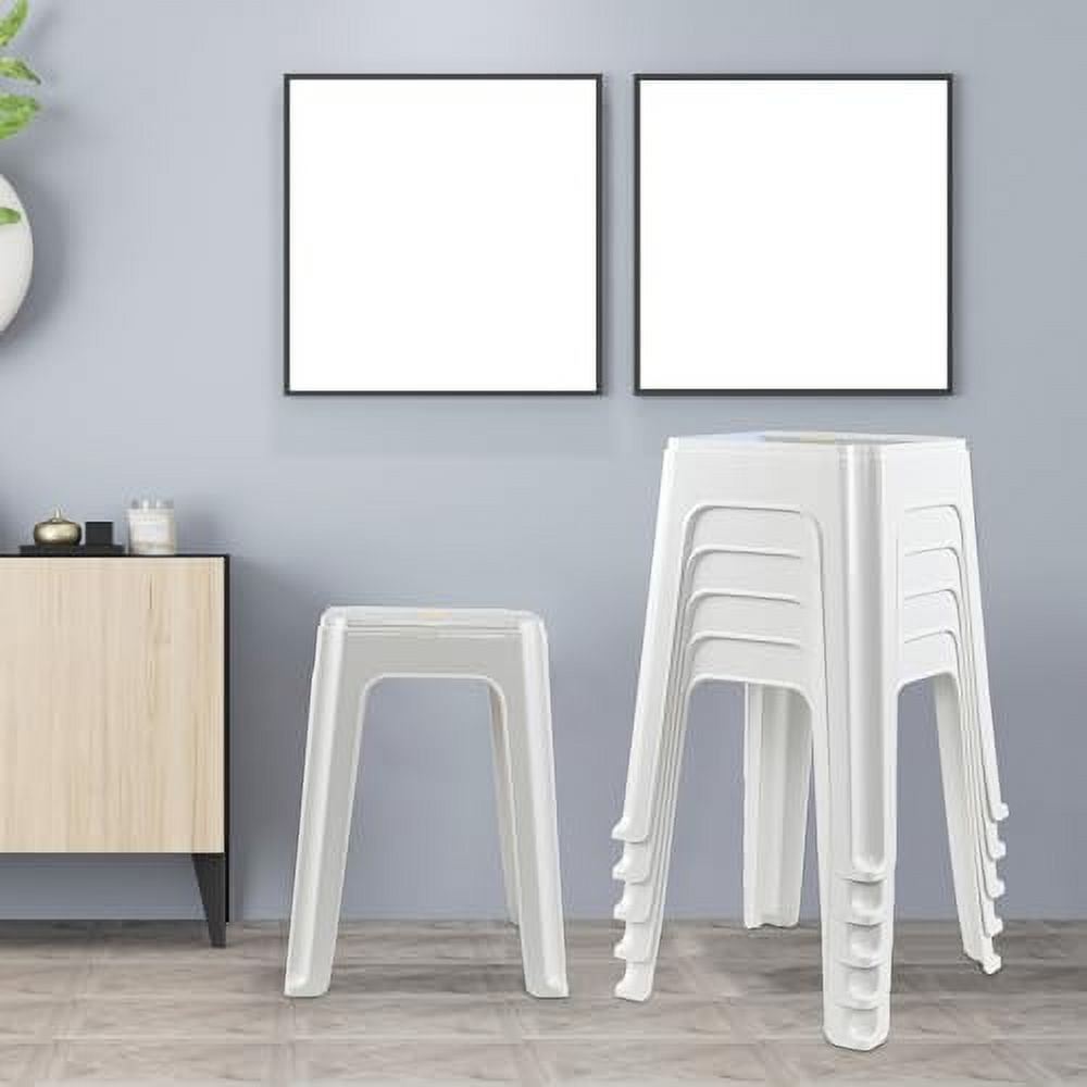 12-Pack Portable Stackable Plastic Stool, 18.7 Inch Plastic Stack ...