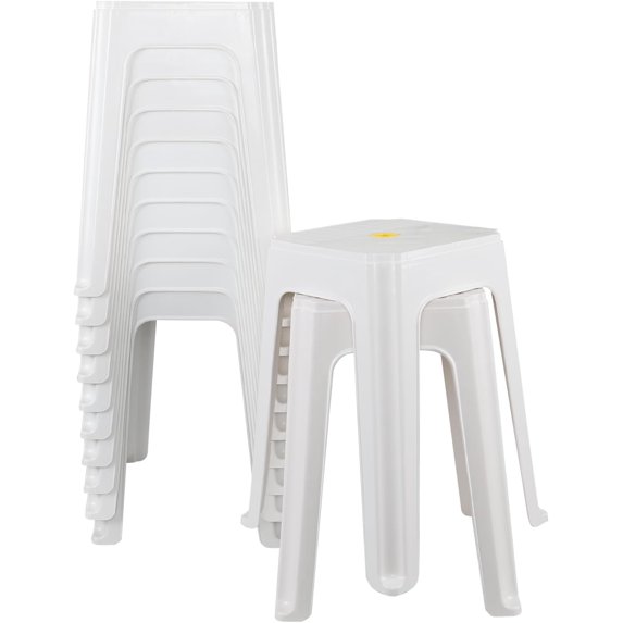 12-Pack Portable Stackable Plastic Stool, 18.7 Inch Plastic Stack ...