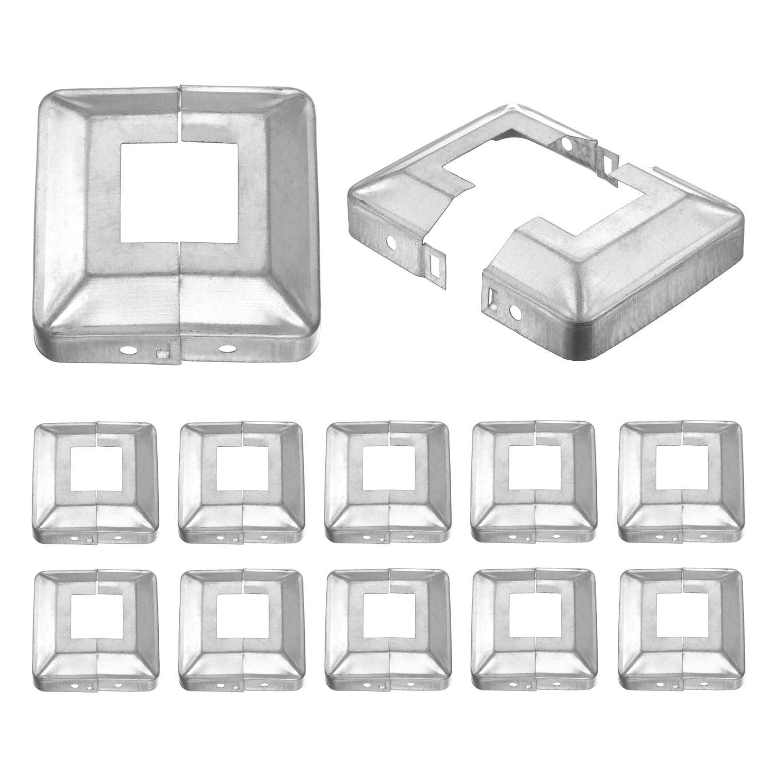 12 Pack Post Base Cover, 3.25x3.25 (Internal Size 1.25x1.25) Metal ...