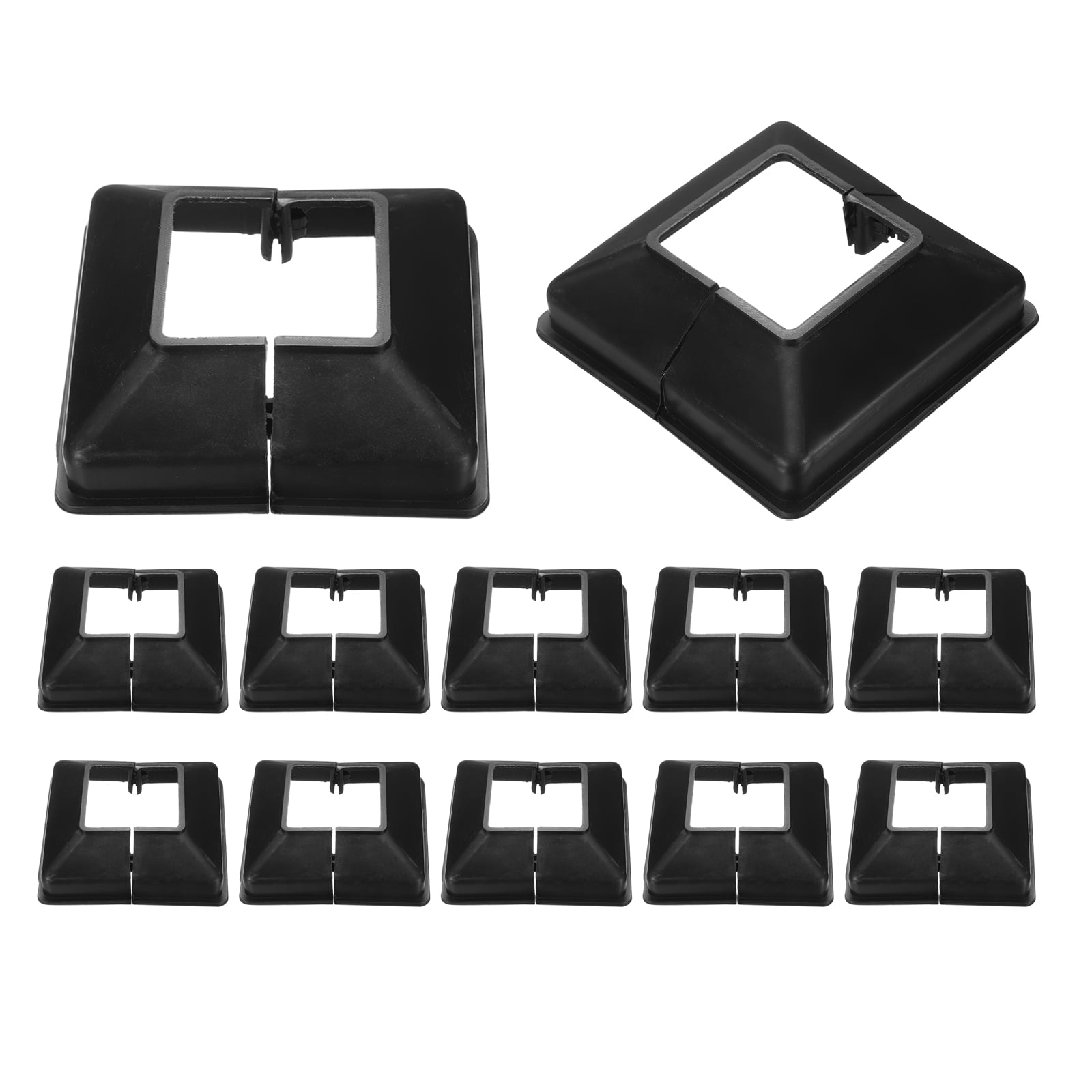 12 Pack Post Base Cover, 3.5x3.25 (Internal Size 1.5x1.5) PVC Split ...