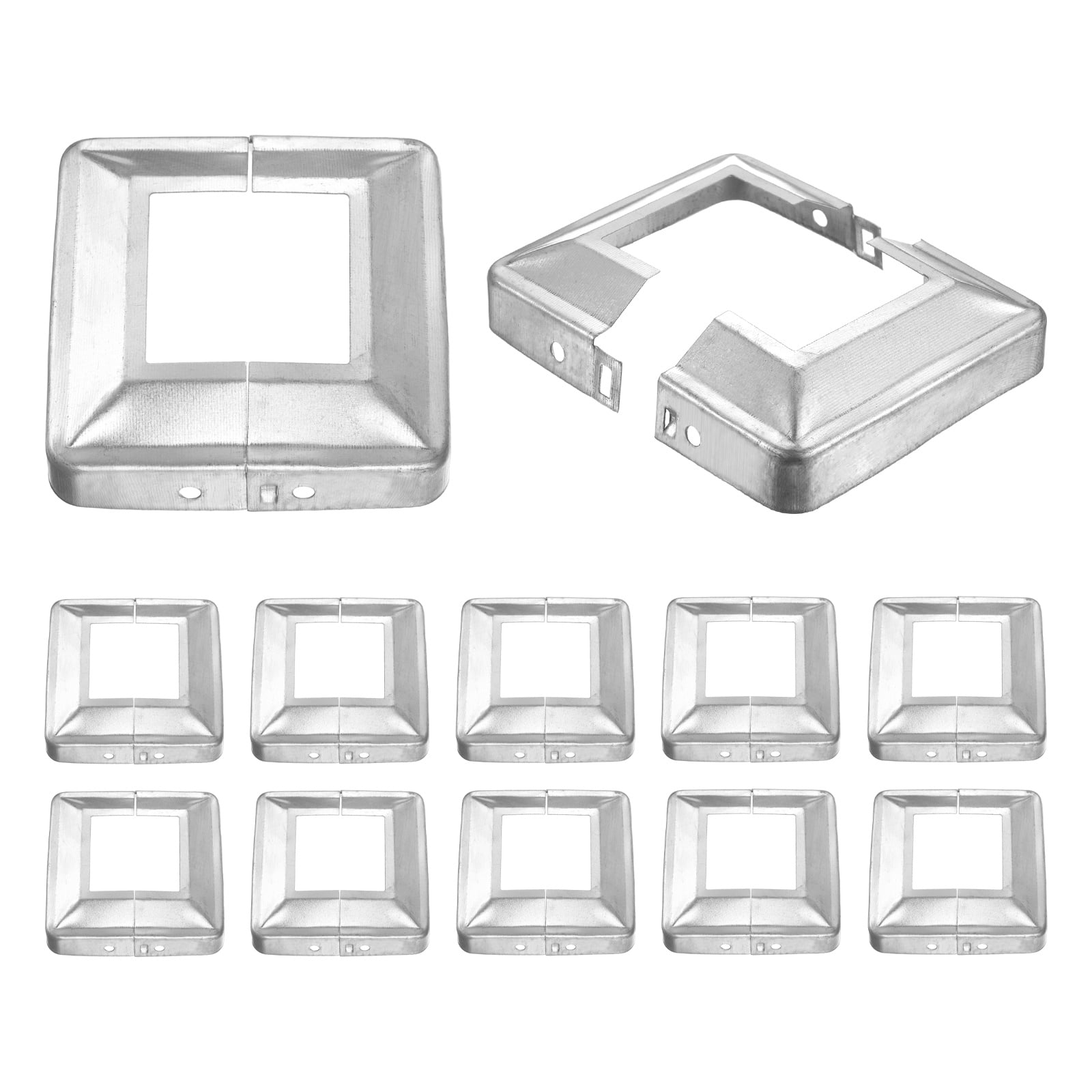 12 Pack Post Base Cover, 3.75x3.75 (Internal Size 1.75x1.75) Metal ...