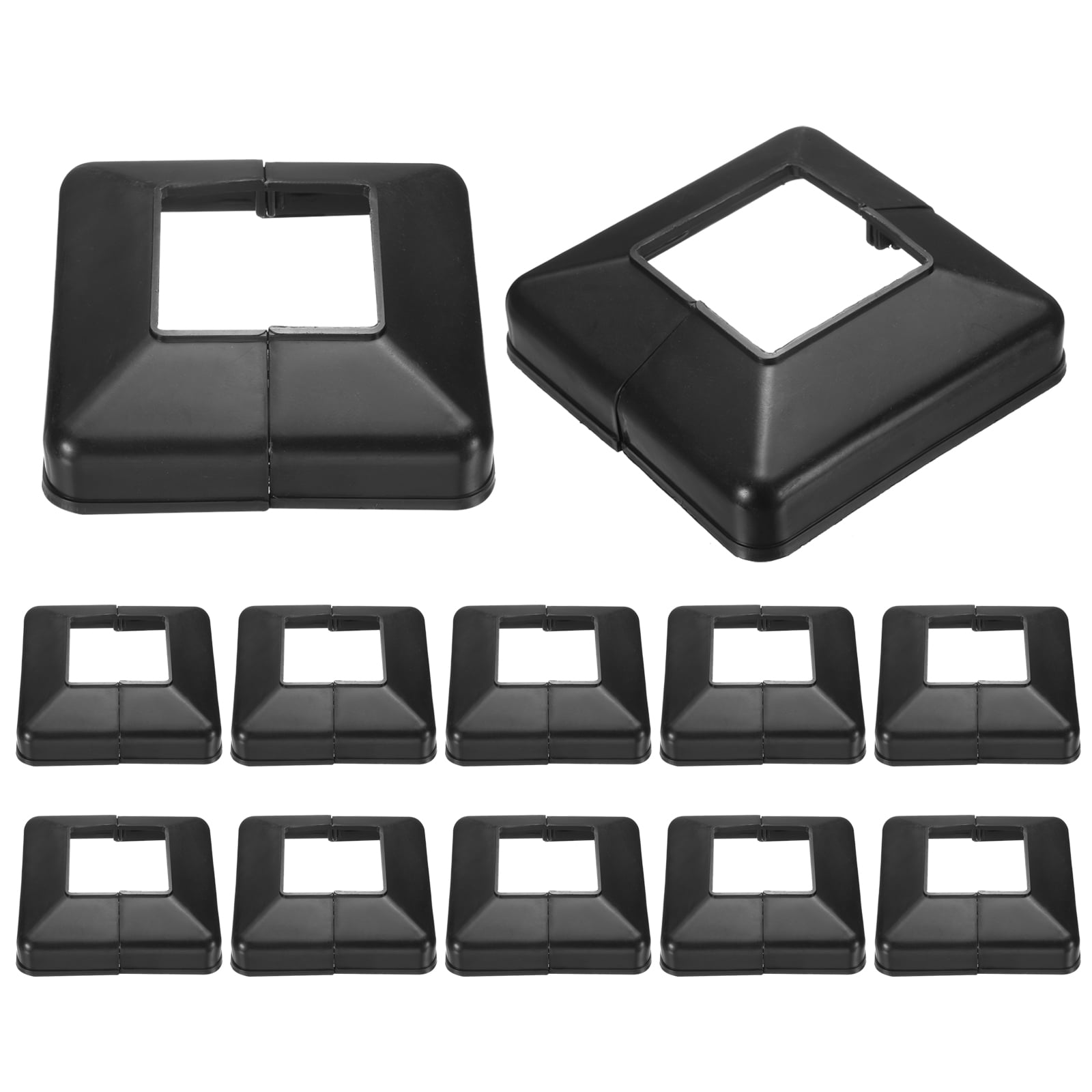 12 Pack Post Base Cover, 4.25x4 (Internal Size 2x2) PVC Split Style ...