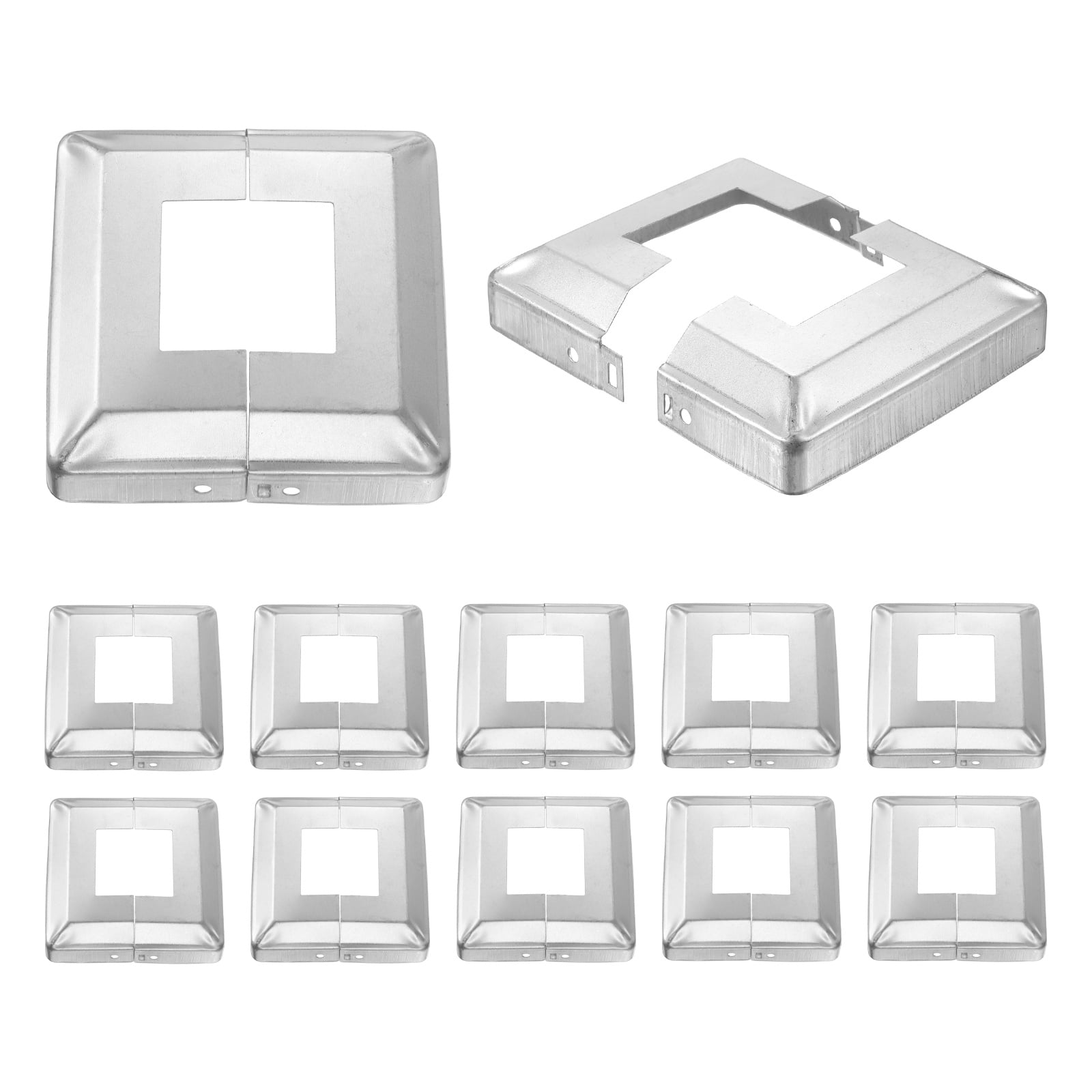 12 Pack Post Base Cover, 4.75x4.75 (Internal Size 2x2) Metal Split ...