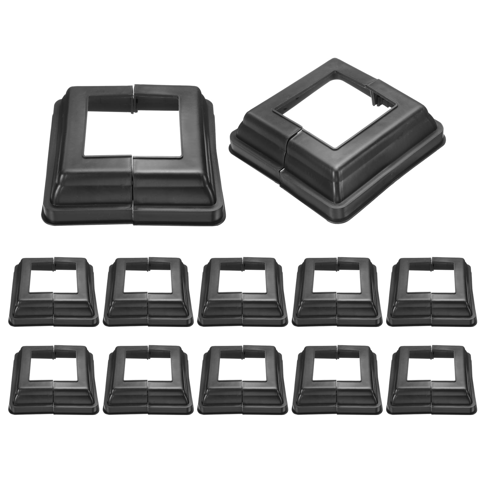 12 Pack Post Base Cover, 6x5.75 (Internal Size 3.25x3.25) PVC Split ...
