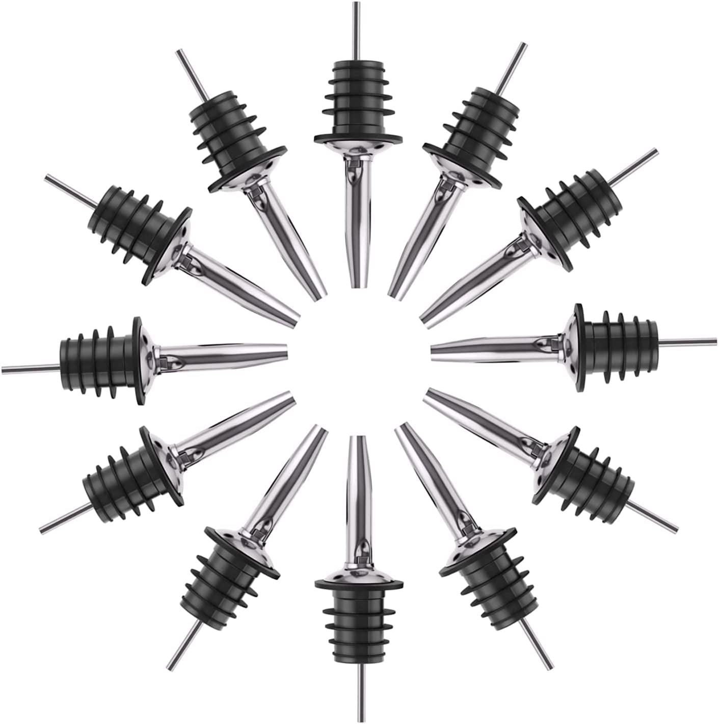 12 Pack Pour Spouts for Liquor Bottles, Liquor Pour Stainless Steel ...