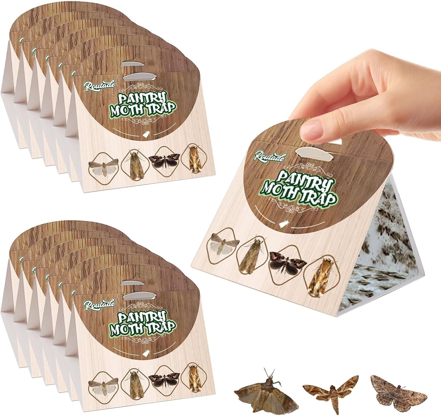 12 Pack Powerful Pantry Moth Trap with Pheromone Attractant and Sticky ...