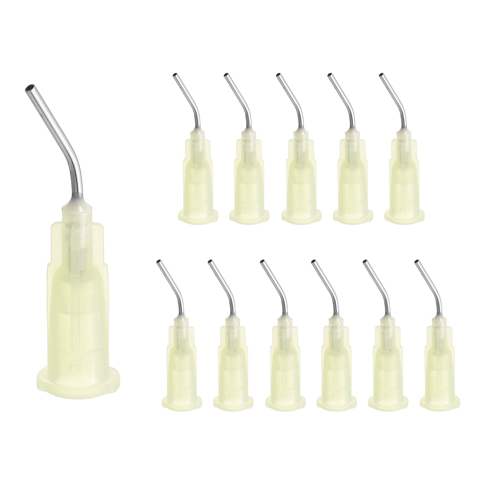 12 Pack Pre Bent Dispensing Needle Tips, 19 Gauge Stainless Steel 45 ...