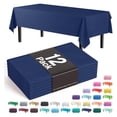 12-Pack Premium Plastic 54in. x 108in. Rectangle Table Cover - Navy ...