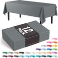 12-Pack Premium Plastic Disposable Tablecloth, 54 x 108 Inch Rectangle ...