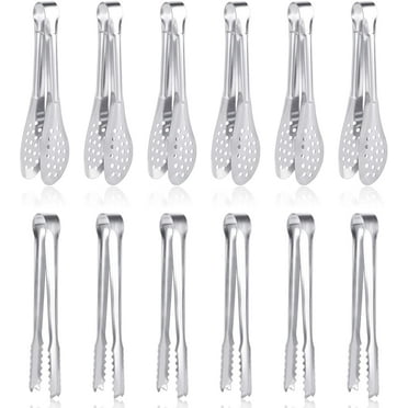 12 Pack Serving Tongs, Small Serving Utensils for Catering, Food-Grade ...