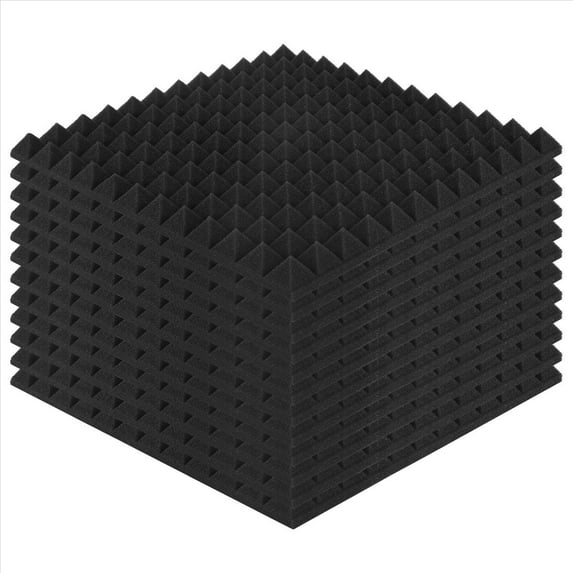 12 Pack Pyramid Shape Soundproof Foam Sound Proof Padding Treatment ...