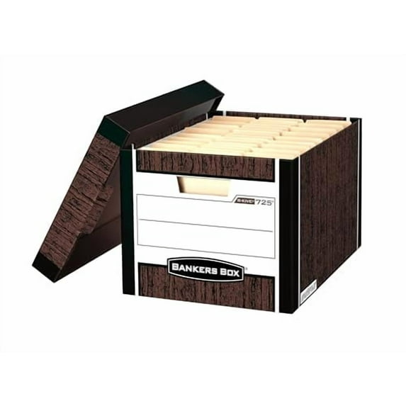 12 Pack R-KIVE Heavy-Duty File Storage Boxes, FastFold, Lift-Off Lid ...