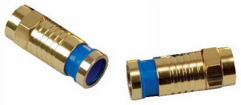 12 Pack RG6 Quad Compression Connector Radial Compression Fittings F ...