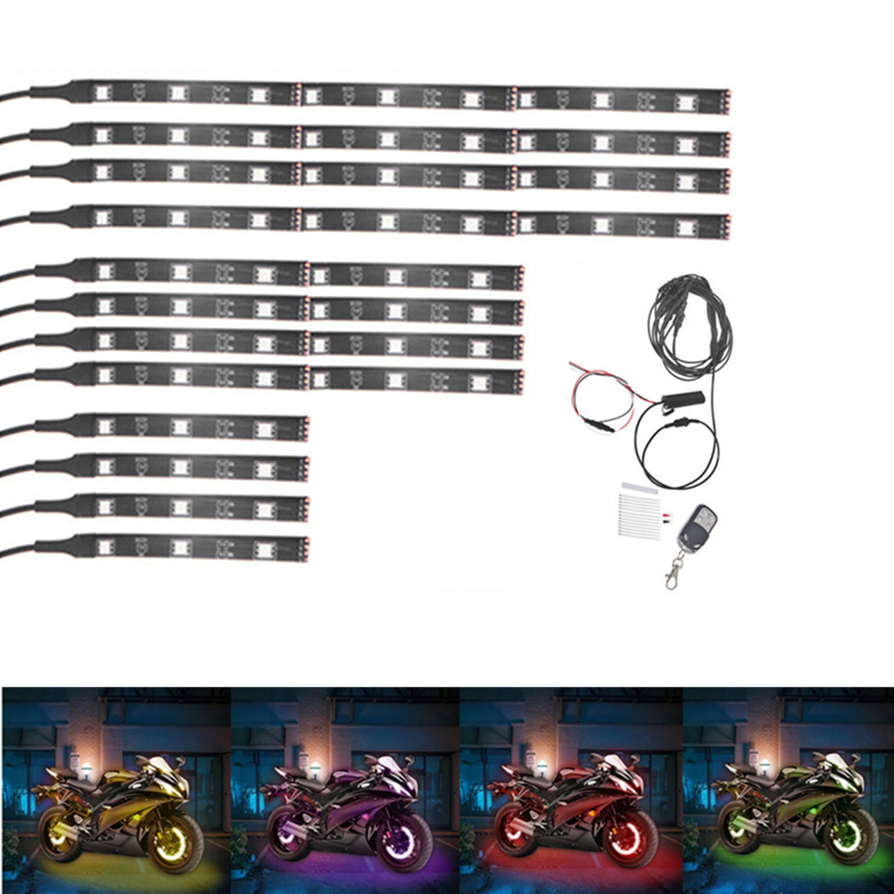 12-Pack RGB LED Strips Kit Multi-Color Lights with Remote Control for ...