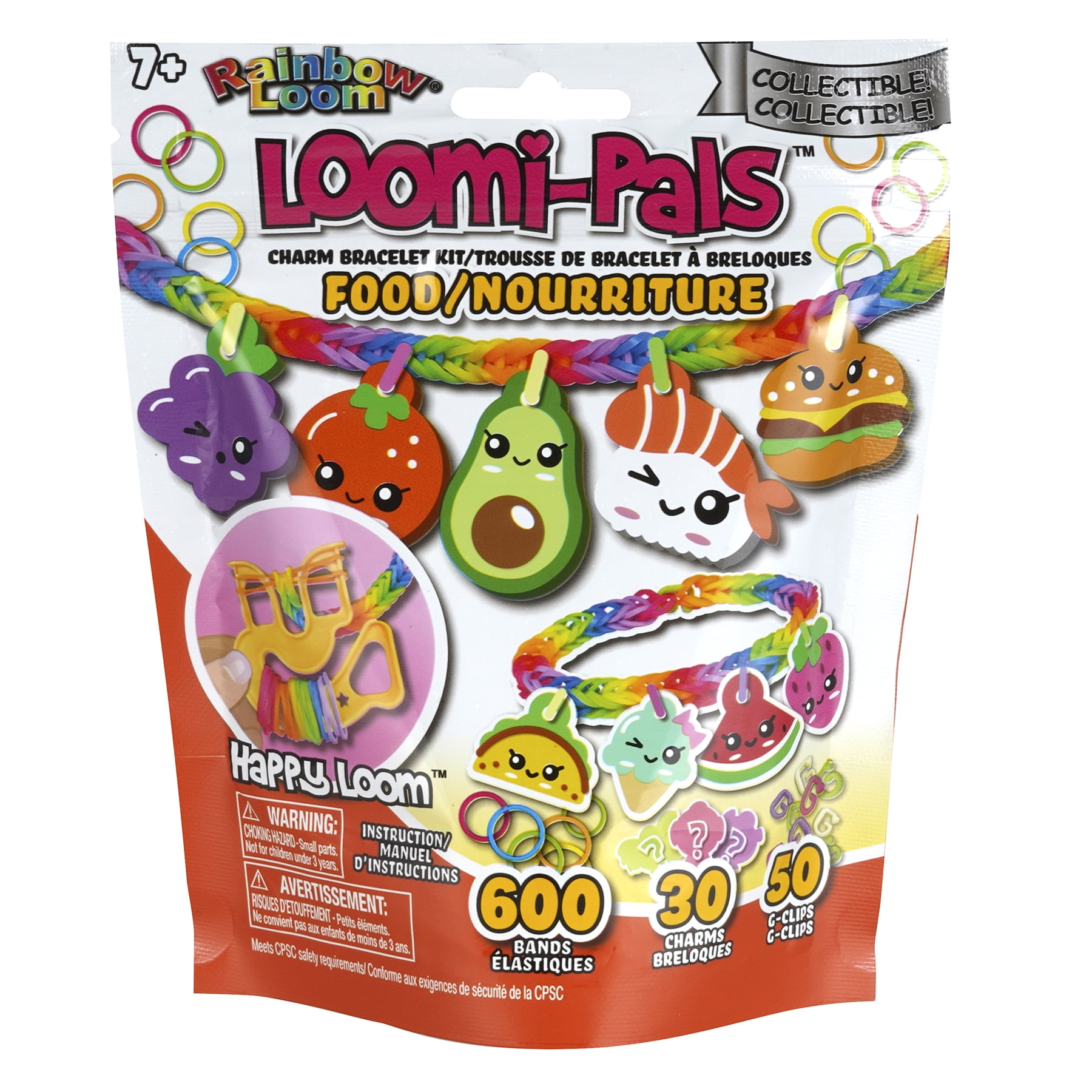12 Pack: Rainbow Loom® Loomi-Pals™ Charm Bracelet Kit - Food Series ...
