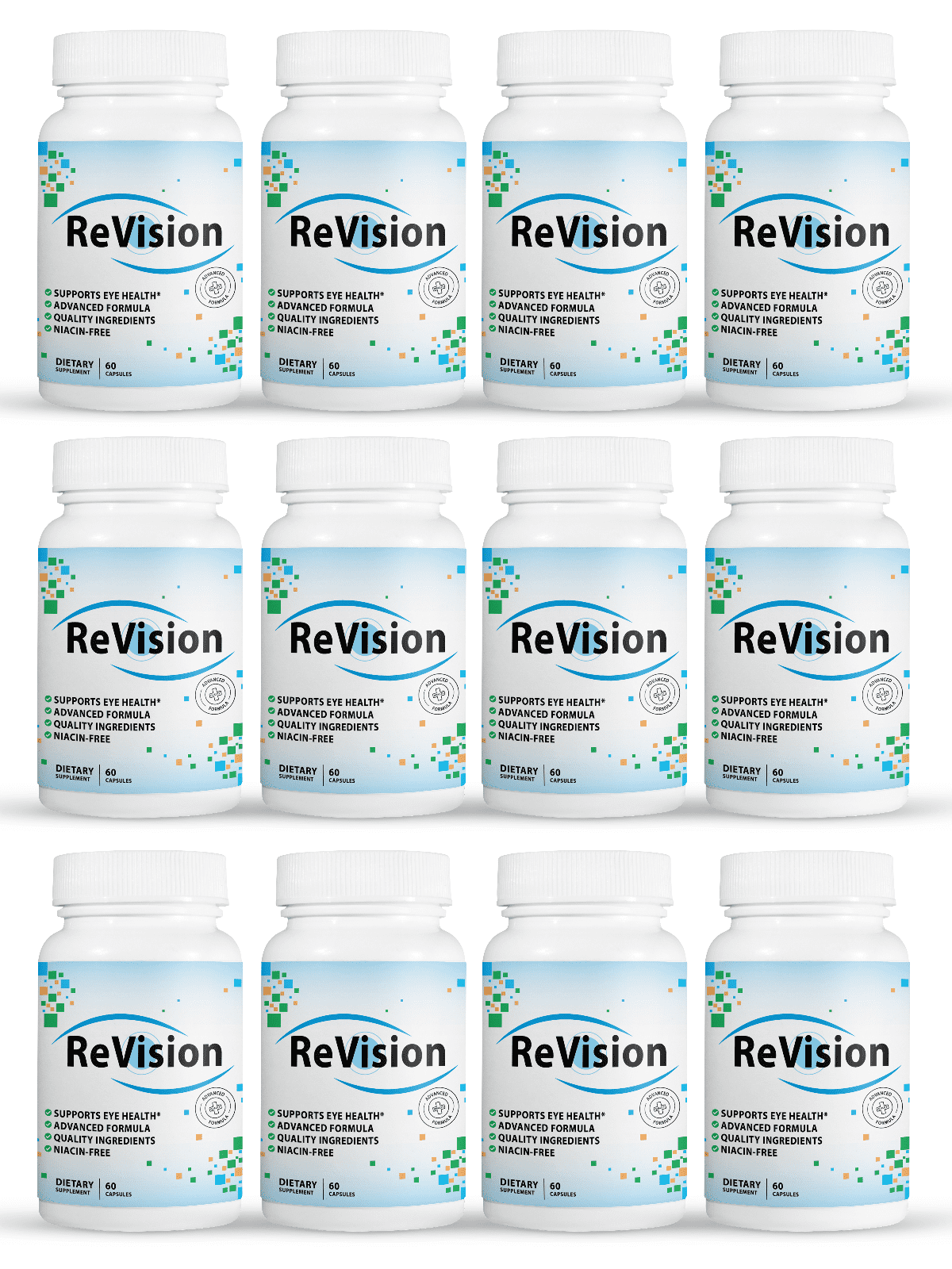 12 Pack ReVision Advanced Vision Supplement Supports Eye Health 60 ...