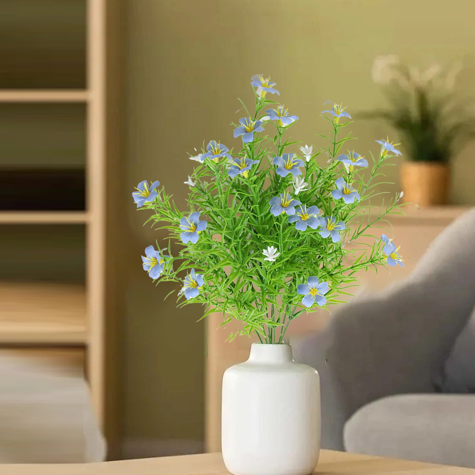 12-Pack Realistic Artificial Daisy Flowers, Bendable Stems for Home ...