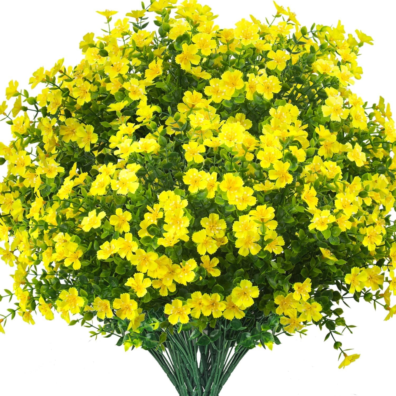 12 Pack Realistic Fake Flowers for Outdoors Decor, Artificial Flowers ...