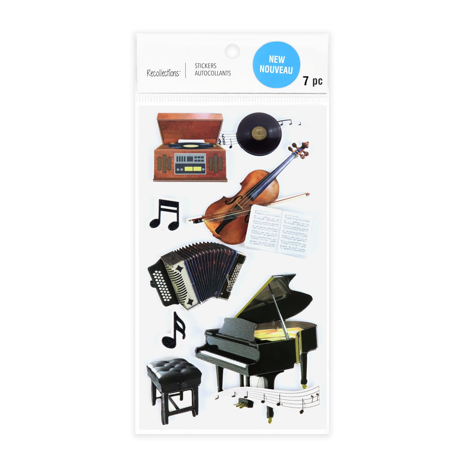 12 Pack: Record Player Dimensional Stickers by Recollections - Walmart.com