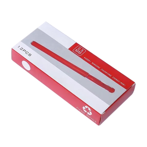 12 Pack Red Ink Gel Pens, 0.5mm Fine Point Roller Ball Pen, Liquid ...
